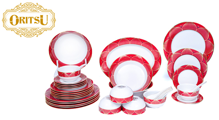 Oritsu Zinnia (34-Piece Dinner Set)